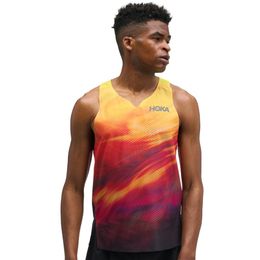 Hoka One One Hoka Race Day Singlet Bekleidung Herren gelb