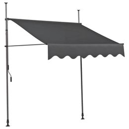 Markise, Dunkelgrau, Metall, Kunststoff, 300x200-300x120 cm, Sonnen- & Sichtschutz, Sichtschutz Garten, Markisen