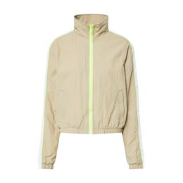 Urban Classics Between-Season Jacket female size XS Beige / Neon green / White