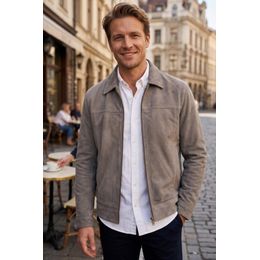 Herren Stone Goat Wildleder Harrington-Bikerjacke &ndash; Ridge