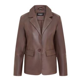 Damen-Soft-Conker-Braune Lederblazerjacke &ndash; Apeldoor