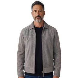 Herren Stone Goat Wildleder-Harrington-Bikerjacke &ndash; Bursa