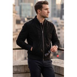 Herren Black Goat Wildleder MA-1 Bomberjacke &ndash; North