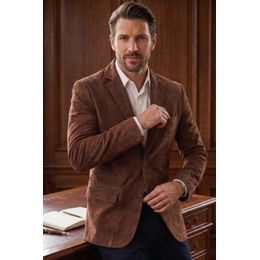 Herren italienische braune Wildlederjacke &ndash; Hohl