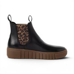 Tamaris Damen Schwarze Leder-Chelsea Fu&szlig;stiefel - 25403-43