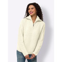 Heine Damen Pullover, Natur, Gr. 48, V-Ausschnitt Pullover, Material: Polyacryl