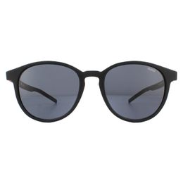 Hugo by HUGO BOSS Runde Mens Matte Schwarz Grau Sonnenbrille