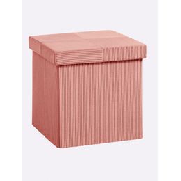 HEINE HOME Hocker, Rosa, Gr. H/B/T ca. 38x38x38 cm, B&auml;nke & Hocker, Material: MDF
