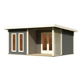 Karibu Premium-Gartenhaus - 509x369x253cm - grau -