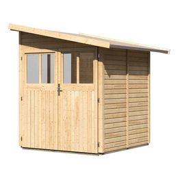 Karibu Anlehn-Ger&auml;tehaus - 181x181x230cm - braun -