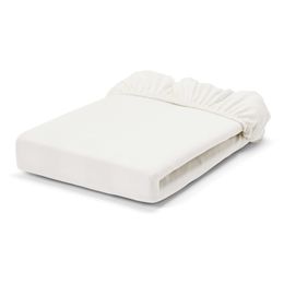 Tchibo - Premium-Jersey-Spannbettlaken - wei&szlig;