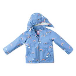 Tchibo - Regenjacke - Gr. 110/116 - hellblau/print