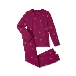 Tchibo - Glow-in-the-dark-Pyjama - M&auml;dchen - Gr. 134/140 - wei&szlig;/print
