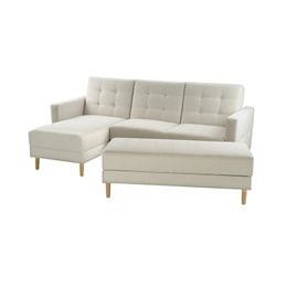 Tchibo - Federkern-Eckschlafsofa &raquo;Just Relax&laquo; mit Stauraumbank - 222x144x92cm - creme -