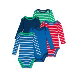 Tchibo - 5 Langarmbodys - Baby - Gr. 50/56 - dunkelblau/gestreift