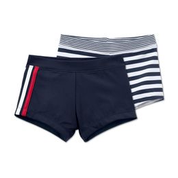 Tchibo - 2 Badehosen - Jungen - Gr. 98/104 - dunkelblau