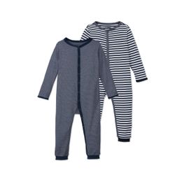 Tchibo - 2 Pyjamas - Baby - Gr. 50/56 - dunkelblau/gestreift