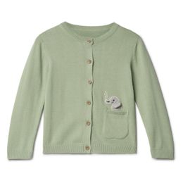 Tchibo - Kinder-Strickjacke mit Applikation - Baby - Gr. 50/56 - olivgr&uuml;n