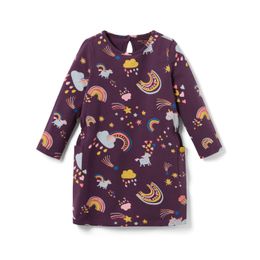 Tchibo - Kinder-Jerseykleid - M&auml;dchen - Gr. 98/104 - dunkellila/print