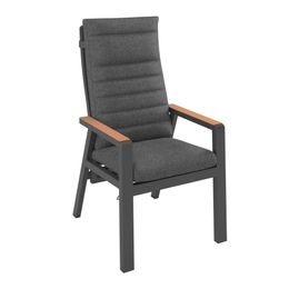 Ambia Garden Gartensessel, Natur, Dunkelgrau, Metall, Kunststoff, Textil, F&uuml;llung: Schaumstoff, eckig, 60x110x74 cm, Gartenm&ouml;bel, Gartenst&uuml;hle, Gartenst&uuml;hle