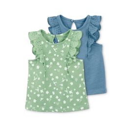 Tchibo - 2 Kinder-Shirts - M&auml;dchen - Gr. 110/116 - wei&szlig;