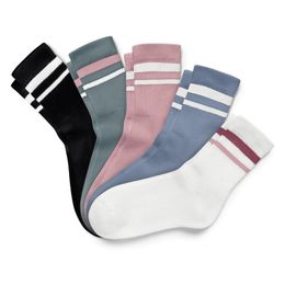 Tchibo - 5 Paar Kinder-Tennissocken - Kinder - Gr. 27-30 - blau/gestreift