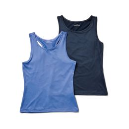 Tchibo - 2 Kinder-Sport-Tops - M&auml;dchen - Gr. 170/176 - dunkelblau