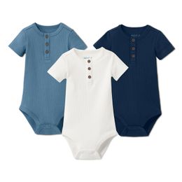 Tchibo - 3 Baby-Ripp-Bodys - Baby - Gr. 98/104 - dunkelblau