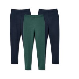 Tchibo - 3 Leggings - M&auml;dchen - Gr. 158/164 - dunkelblau