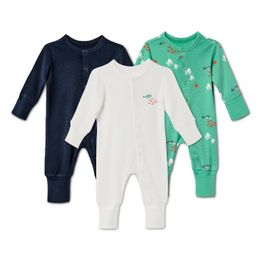Tchibo - 3 Baby Baumwoll-Pyjamas - Baby - Gr. 74/80 - dunkelblau