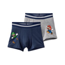 Tchibo - 2 Slipboxer &raquo;Super Mario&laquo; - Jungen - Gr. 98/104 - blau