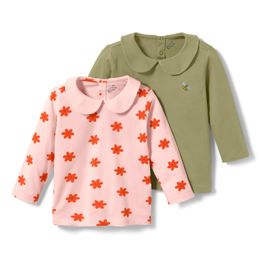 Tchibo - 2 Baby-Shirts - Baby - Gr. 98/104 - olivgr&uuml;n/print