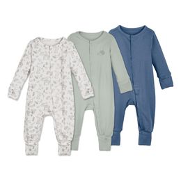 Tchibo - 3 Baumwoll-Pyjamas - Baby - Gr. 62/68 - hellgr&uuml;n/print