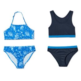 Tchibo - Bikini-Set - M&auml;dchen - Gr. 170/176 - dunkelblau/print