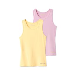 Tchibo - 2 Sport-Tops - M&auml;dchen - Gr. 170/176 - gelb
