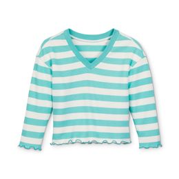 Tchibo - Sweatshirt - M&auml;dchen - Gr. 170/176 - t&uuml;rkis/gestreift