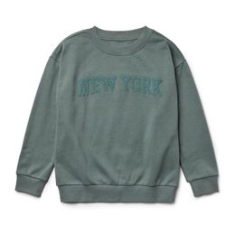 Tchibo - Kinder-Sweatshirt mit Frottee-Schriftzug - Kinder - Gr. 122/128 - gr&uuml;n