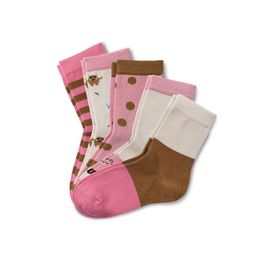 Tchibo - 5 Paar Socken mit Baumwolle - Kinder - Gr. 27-30 - wei&szlig;/jacquard
