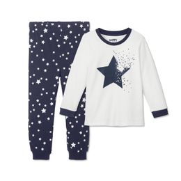 Tchibo - Pyjama - Kinder - Gr. 122/128 - dunkelblau/print