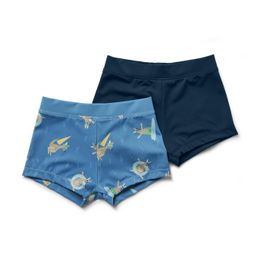 Tchibo - 2 Kinder-Badehosen - Jungen - Gr. 98/104 - dunkelblau/print