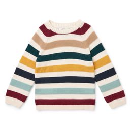 Tchibo - Kinder-Strickpullover - Kinder - Gr. 98/104 - wei&szlig;/gestreift