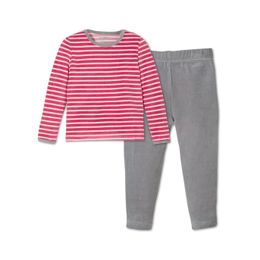 Tchibo - Nicki-Kombi - Baby - Gr. 62/68 - wei&szlig;/gestreift