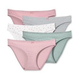 Tchibo - 5 Slips - Damen - Gr. S - mintgr&uuml;n/print