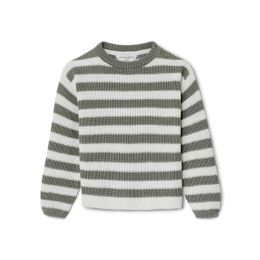 Tchibo - Kinder-Strickpullover - Baby - Gr. 86/92 - khaki/gestreift