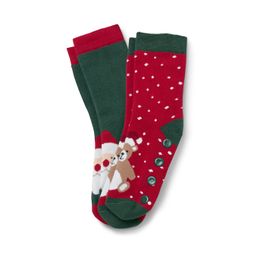 Tchibo - 2 Paar Kinder-Antirutsch-Socken - Kinder - Gr. 31-34 - gr&uuml;n