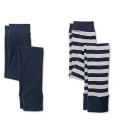 Tchibo - 2 lange Unterhosen - Kinder - Gr. 122/128 - dunkelblau/gestreift