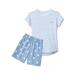 Tchibo - Shorty-Pyjama - M&auml;dchen - Gr. 170/176 - wei&szlig;/gepunktet
