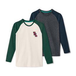 Tchibo - 2 Longsleeves - Kinder - Gr. 158/164 - dunkelgrau