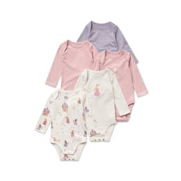 Tchibo - 5 Baby-Bodys mit Mitwachsfunktion - Baby - Gr. 74/80 - creme/print