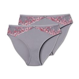 Tchibo - 2 Slips - Damen - Gr. L - grau